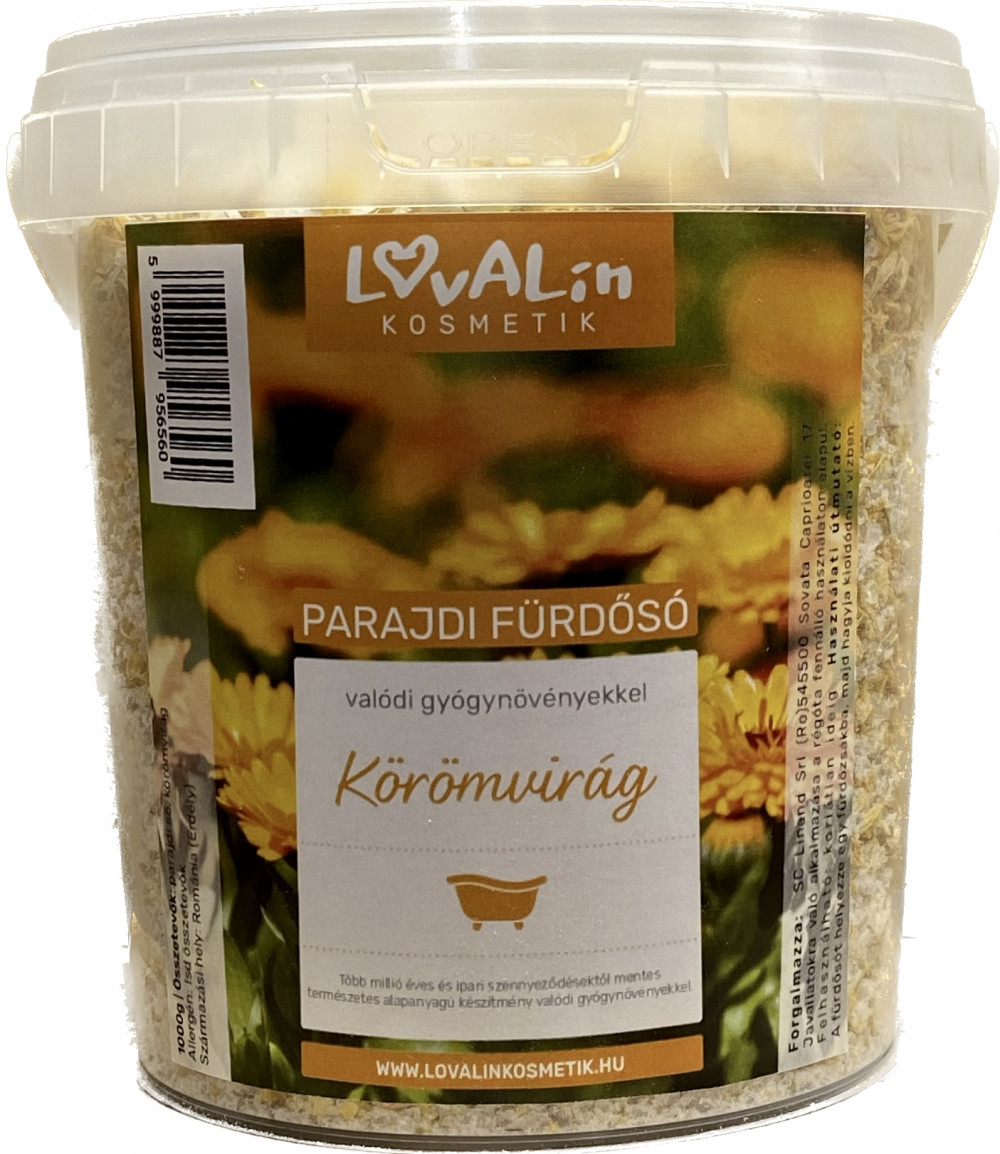 Lovalin parajdi fürdősó valódi gyógynövénnyel körömvirággal Lovalin parajdi fürdősó valódi gyógynövénnyel körömvirággal